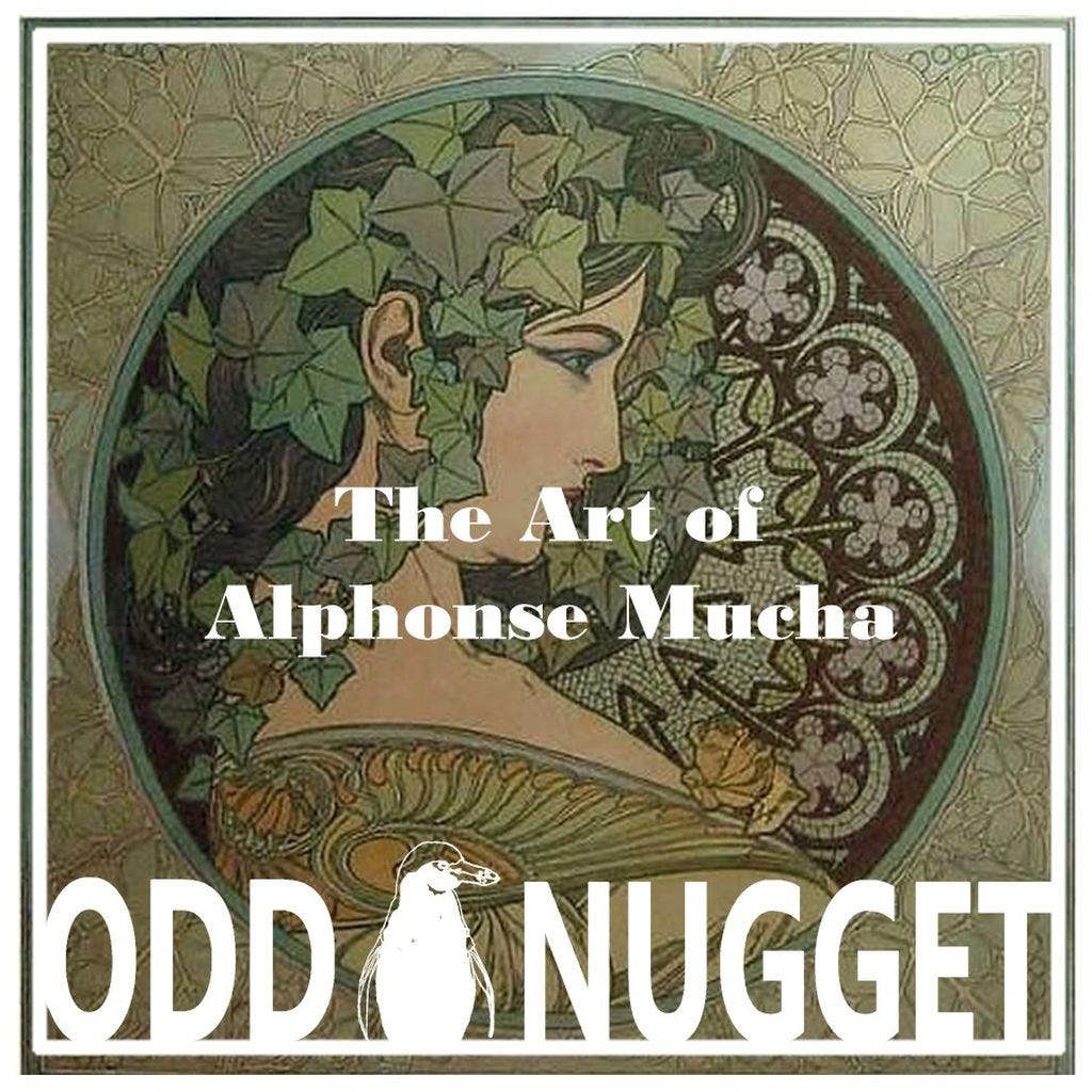 Alphonse Mucha Absinto The Seasons: Autumn (Art Nouveau Portrait)