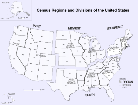 Map Of Central United States With State Names