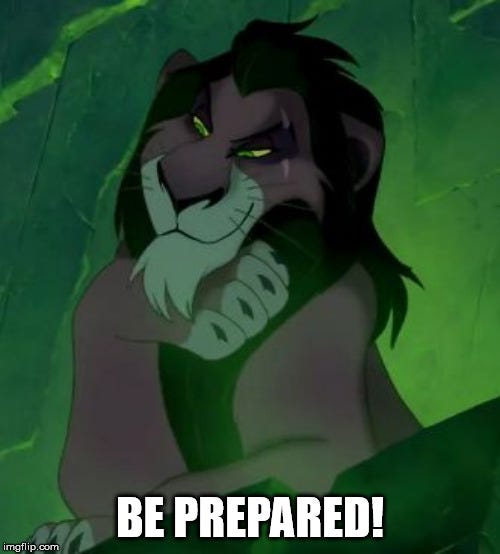 Scar Be Prepared Meme TikTok Memes — Be Prepared! Movie Lion King