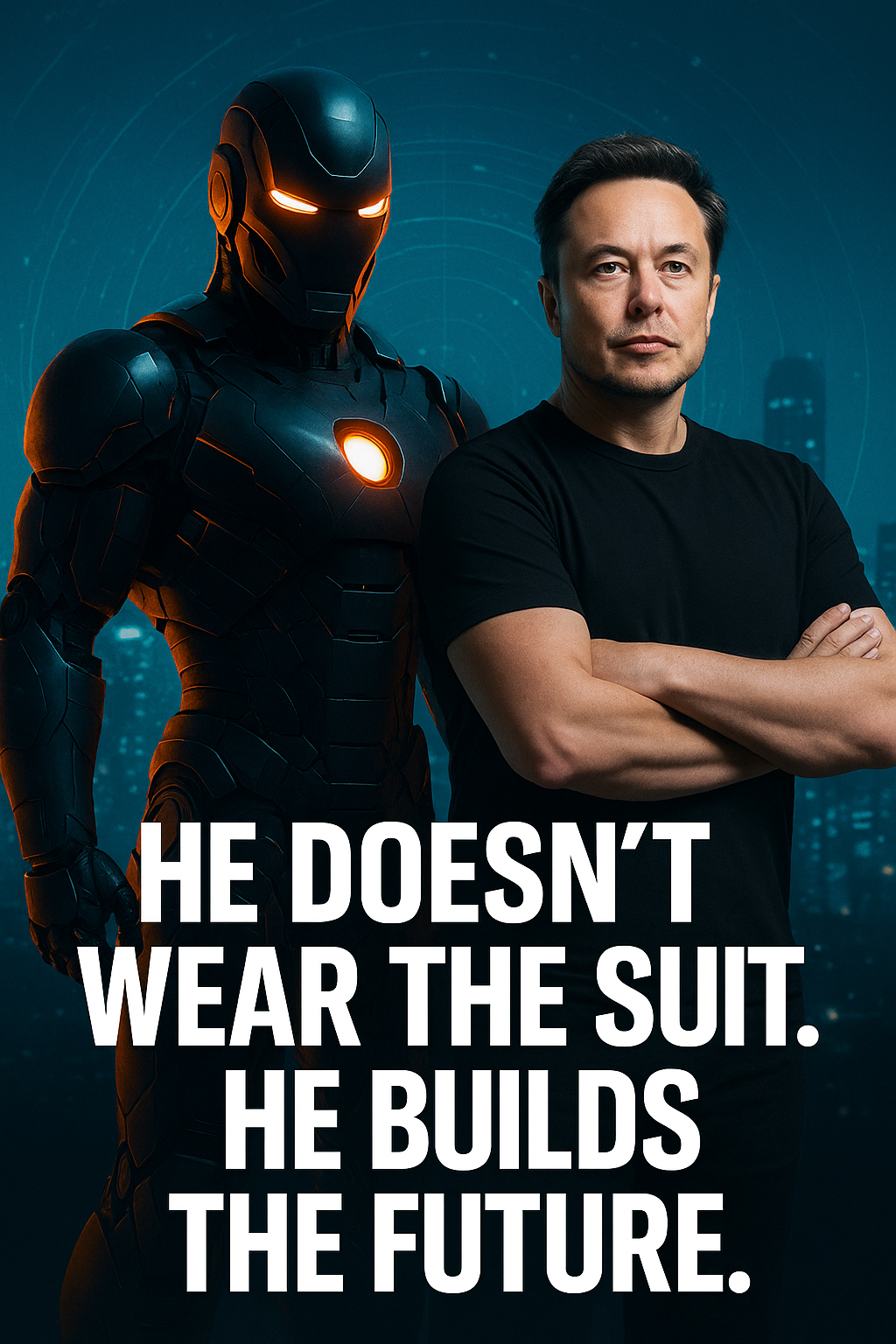 Elon Musk Wearing Iron Man Suit