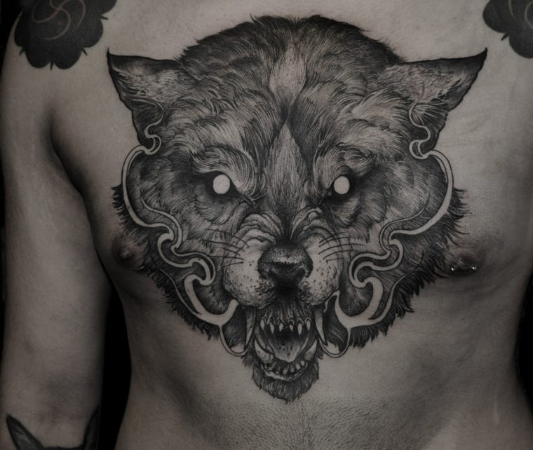 Desenho De Tatuagem De Lobo Tumblr