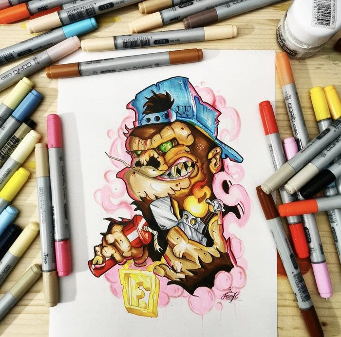 Marker Cartoon Drawing