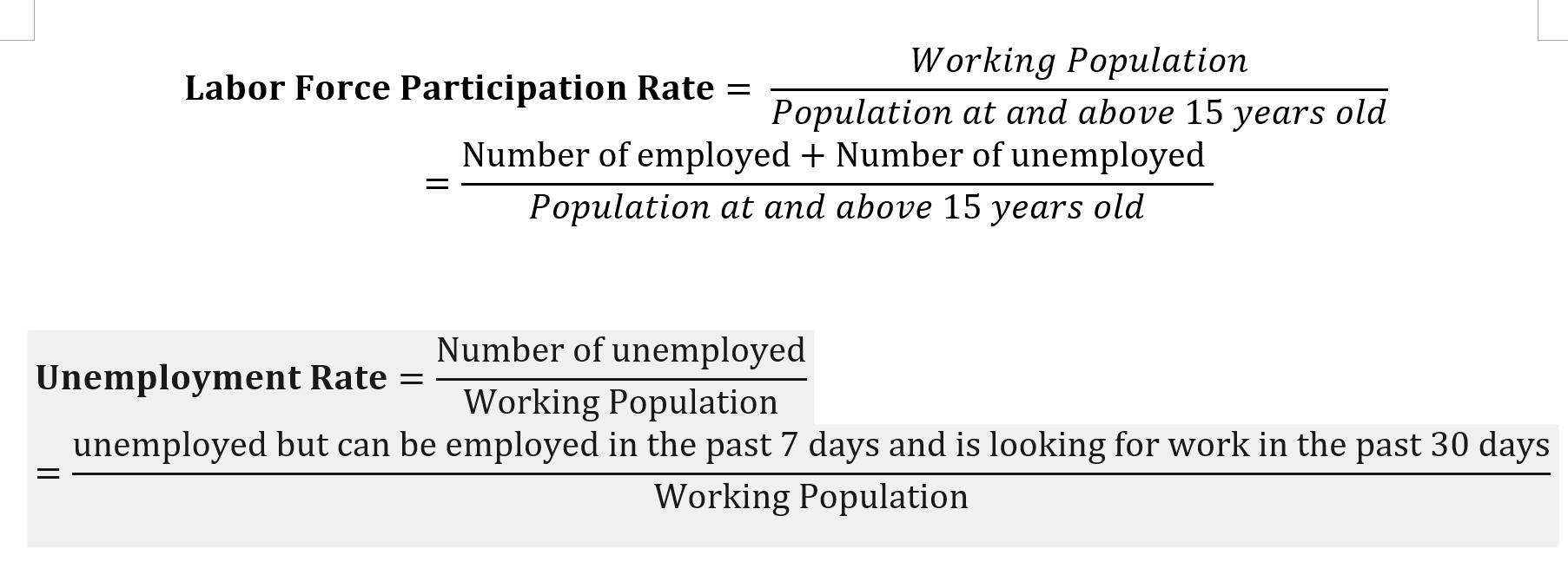 Unemployment Rate Formula Calculator