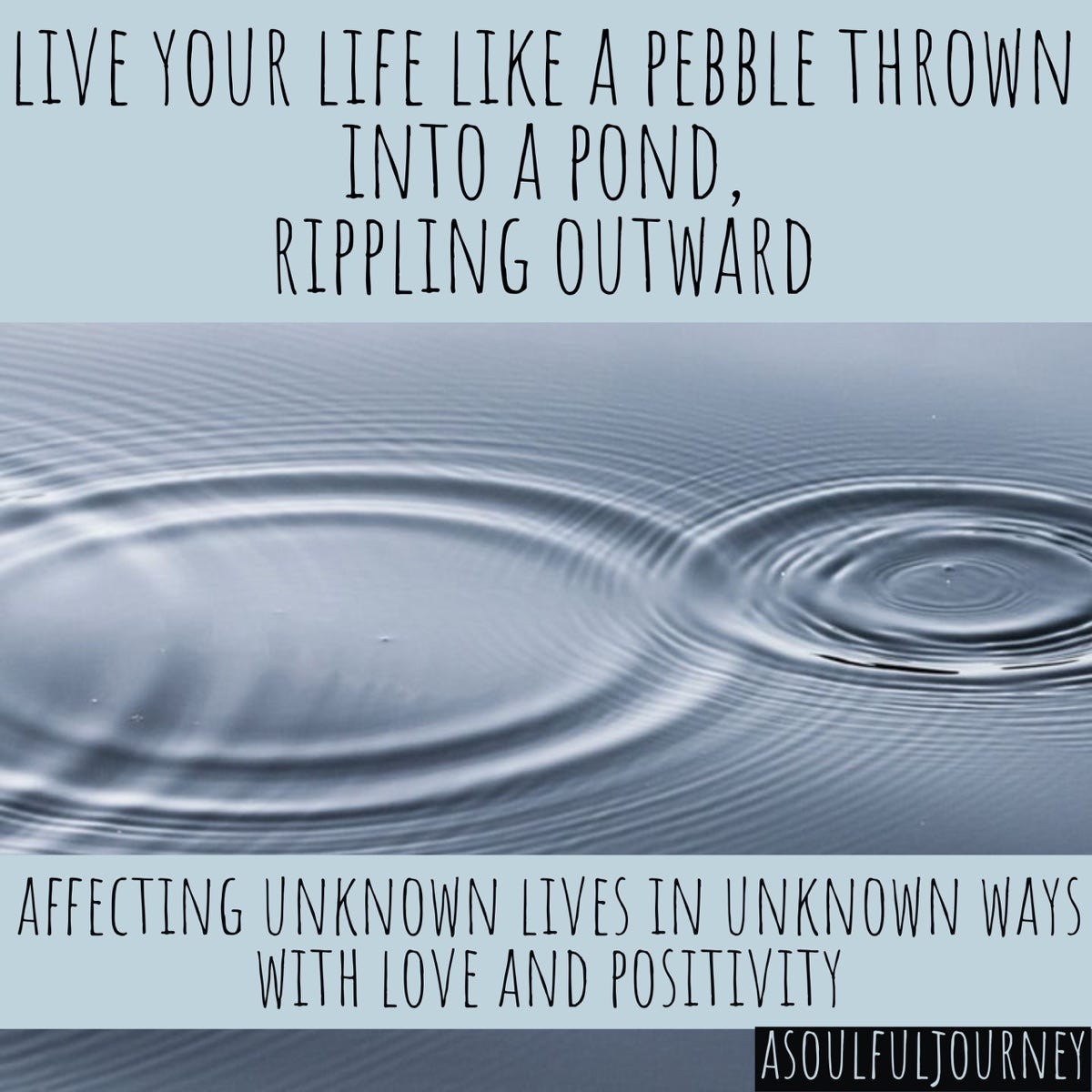 Ripple Effect Quote Be The Ripple Inspirational Quote Poster