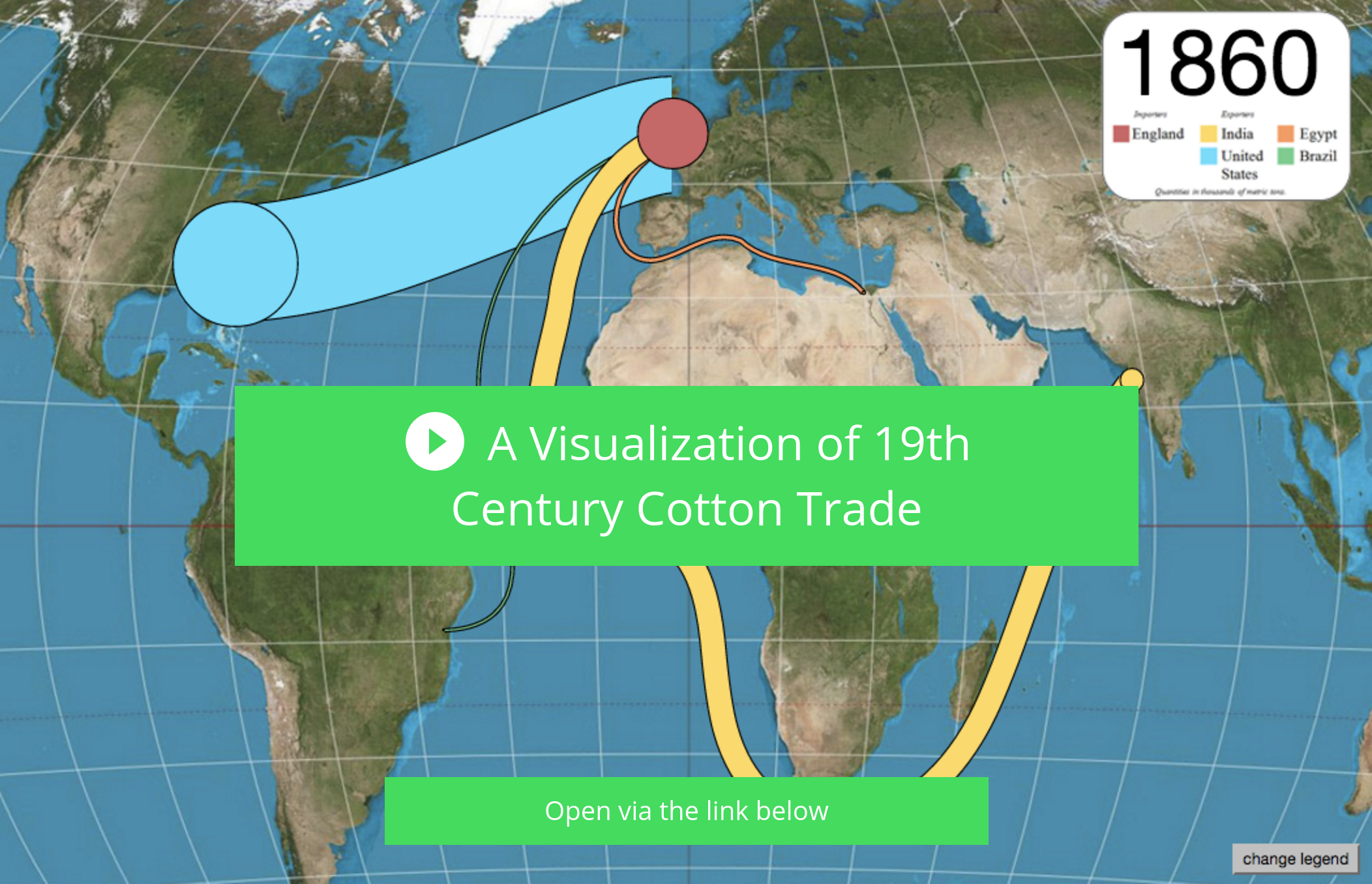 Southern Cotton Production 1820 Map