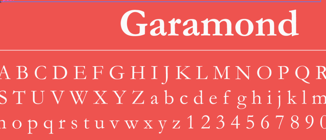 Garamond Font Style