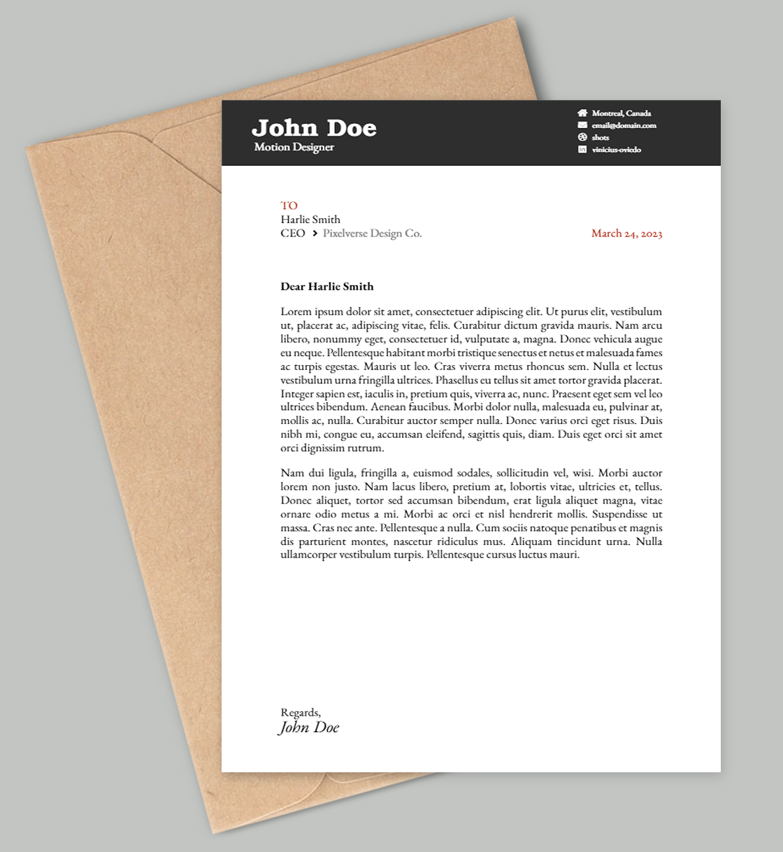 Latex Cover Letter Templates