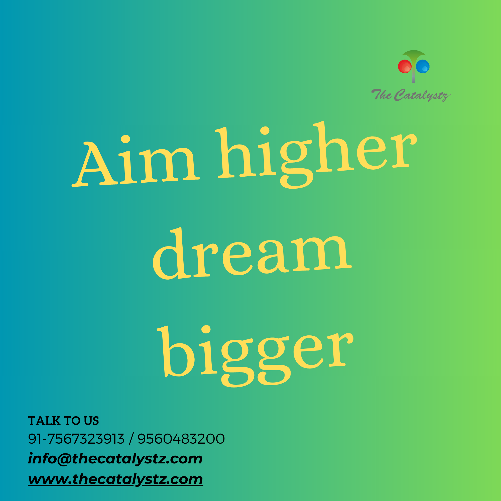 Aim Big Quotes Aim Higher Dream Bigger Wall Art Poster