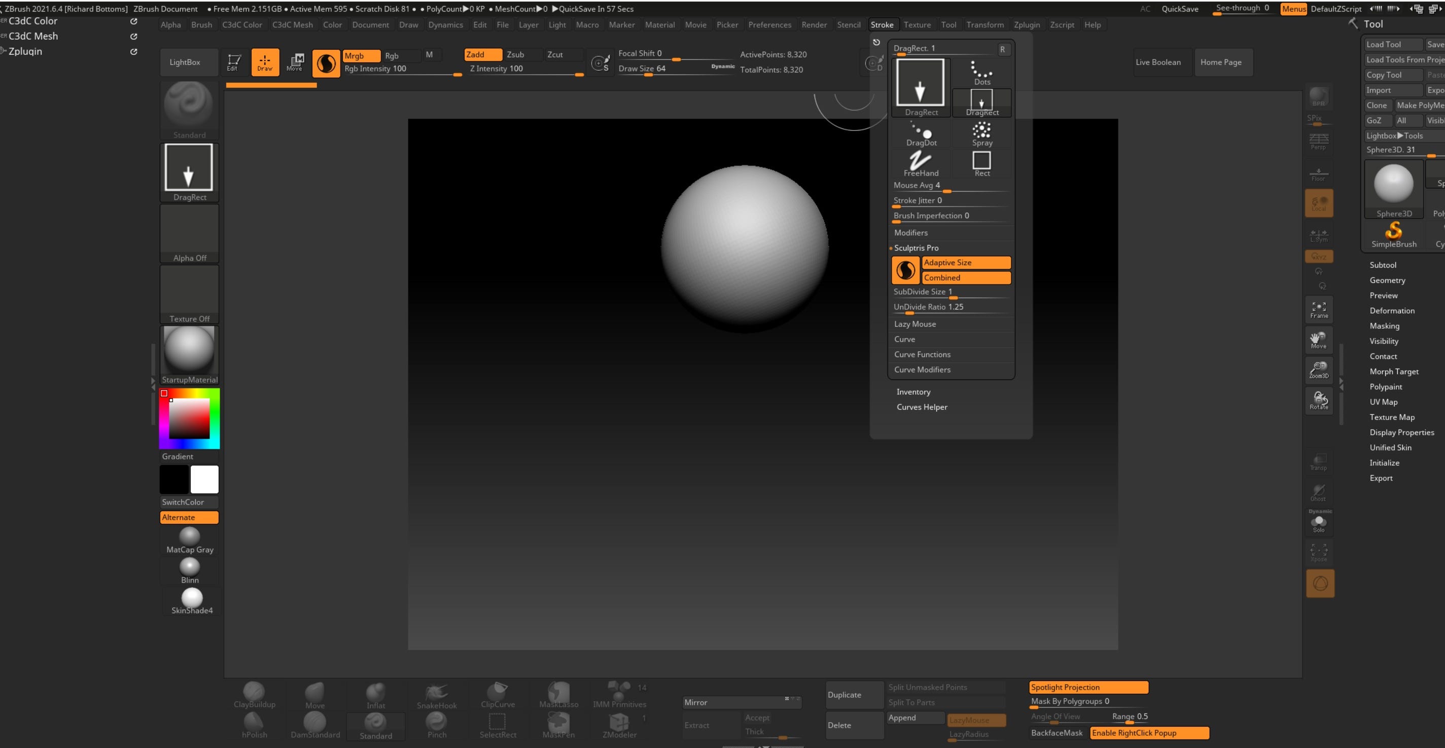 Zbrush 2018 Sculptris Pro Brushes Youtube