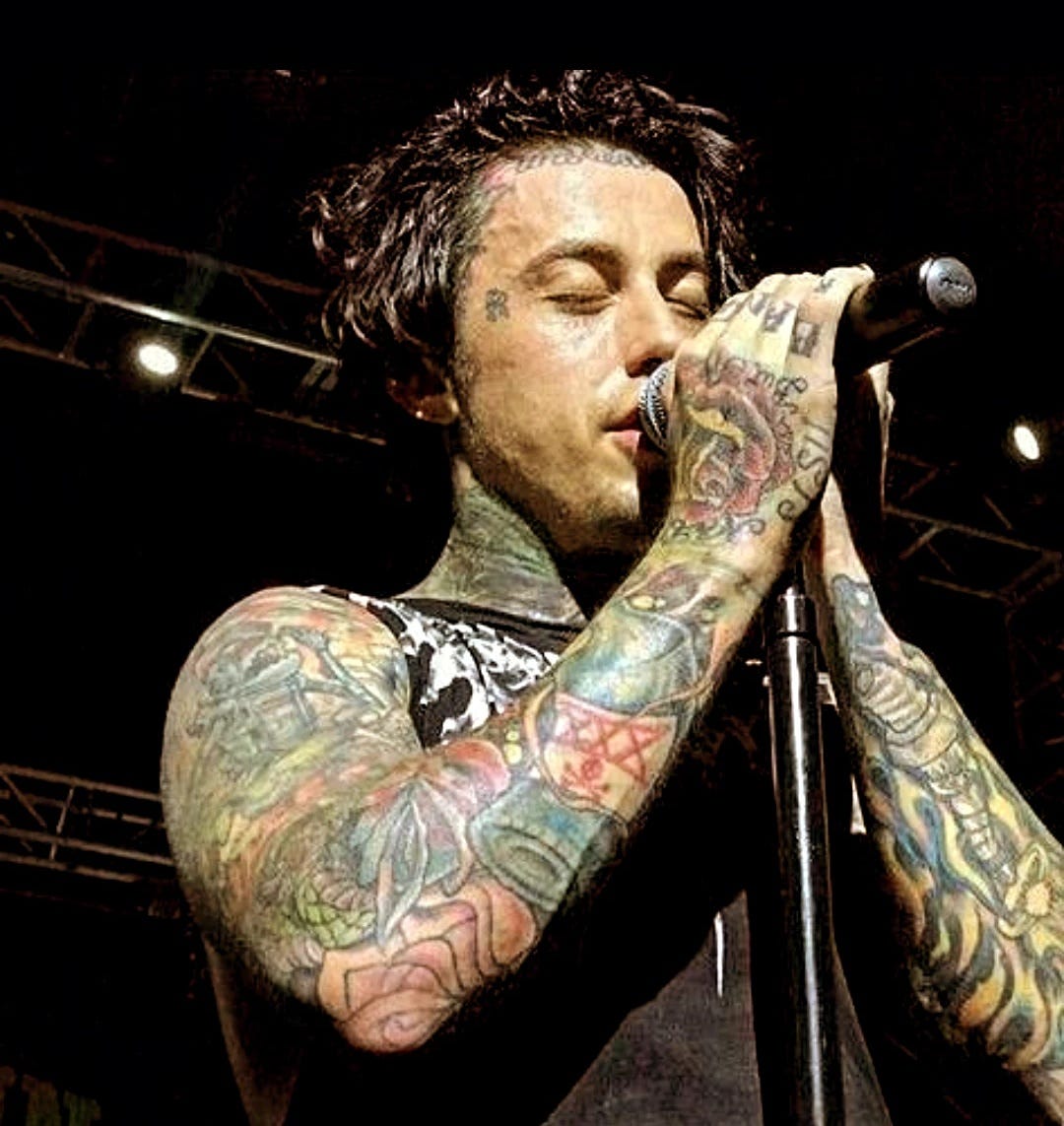 Ronnie Radke Back Tattoos