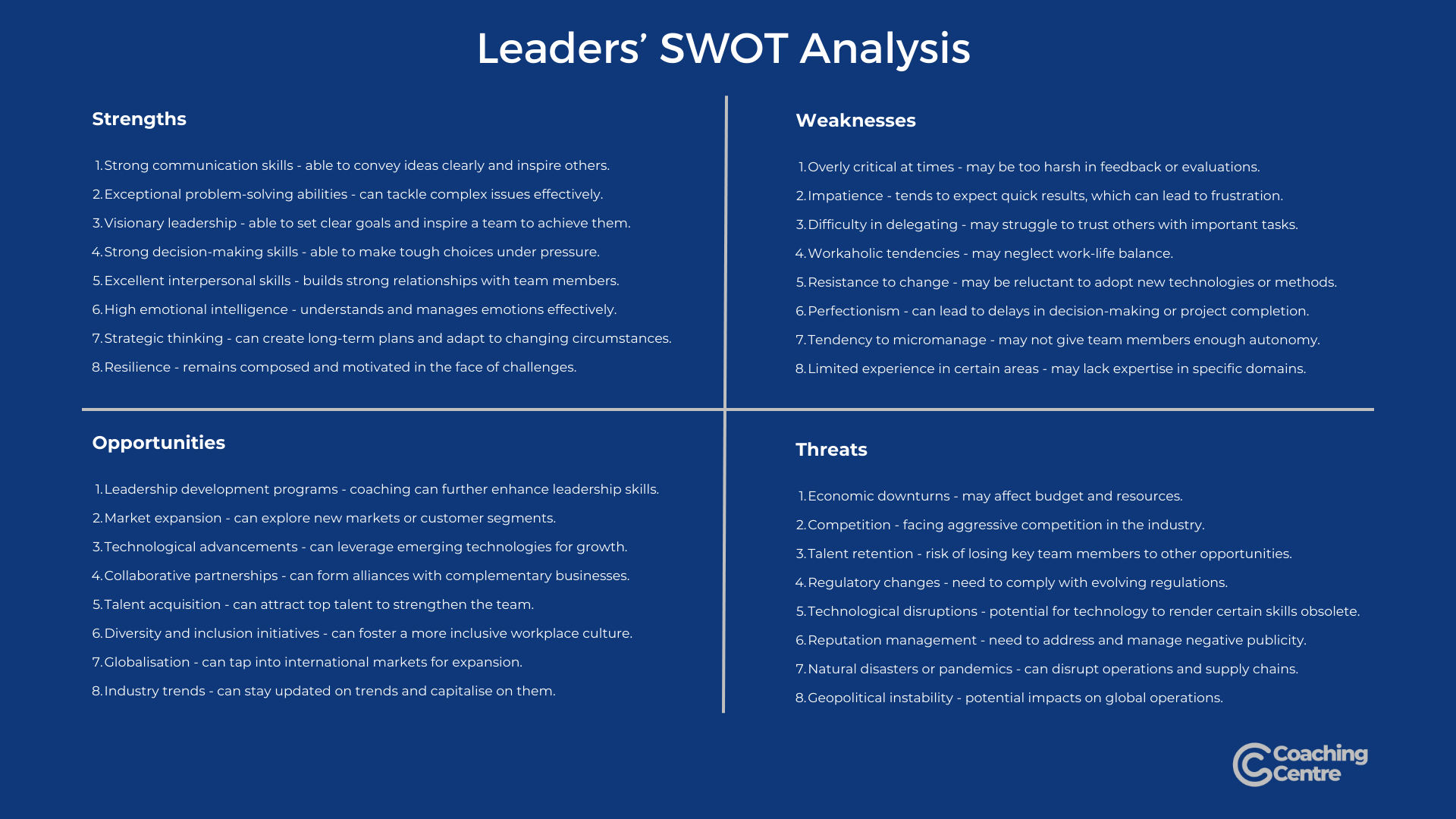 Personal Career Swot Analysis Examples