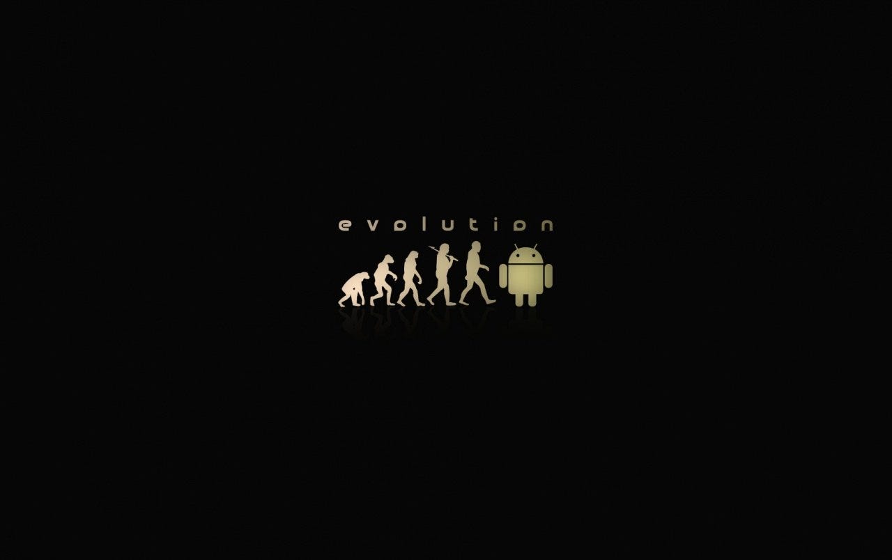 Small Black Android Robot