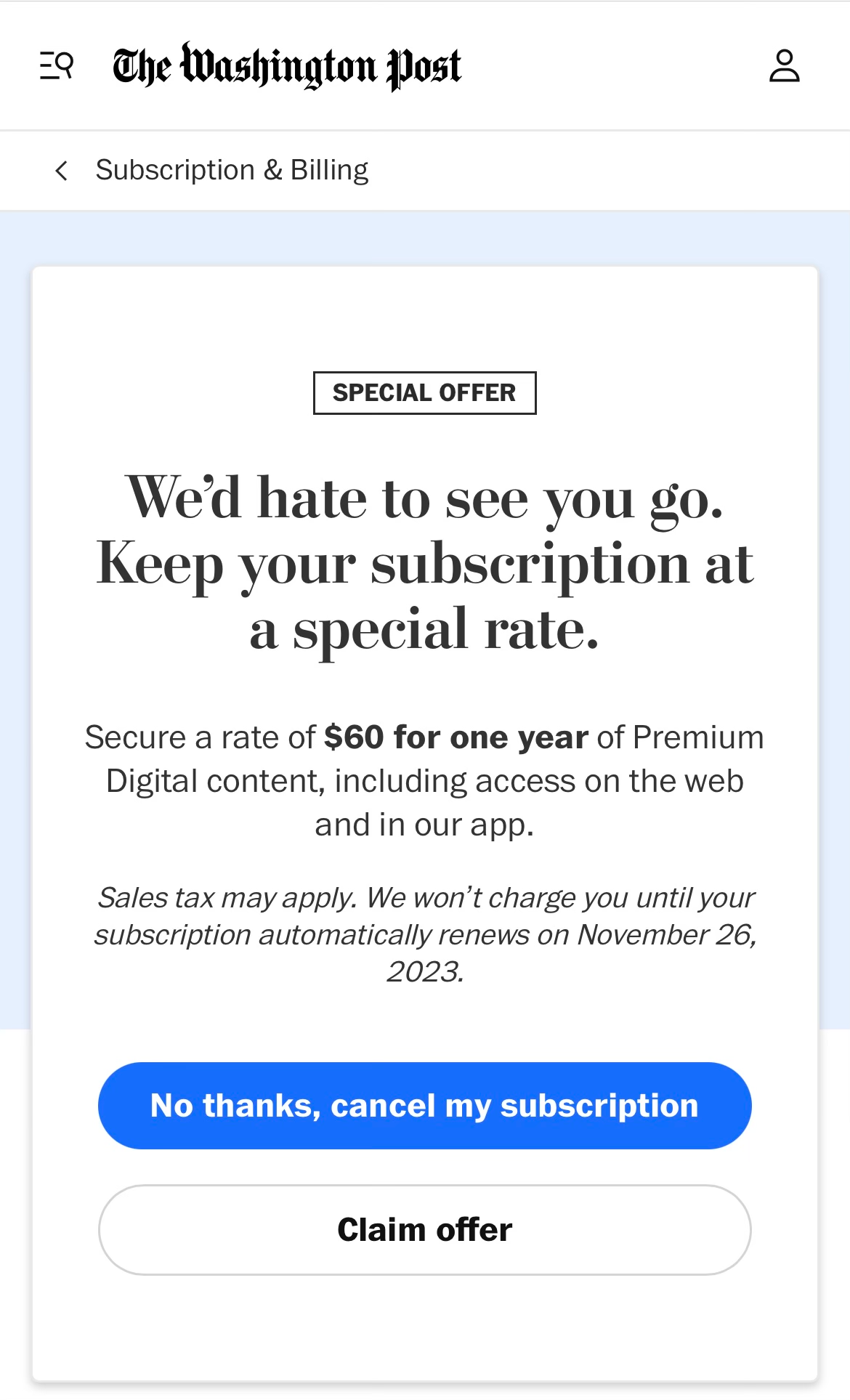 Cancel This Week Subscription