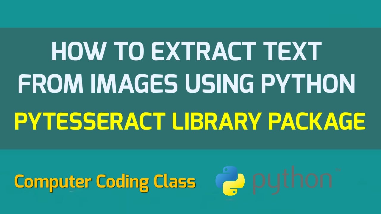 Extract Text From Image Using Python
