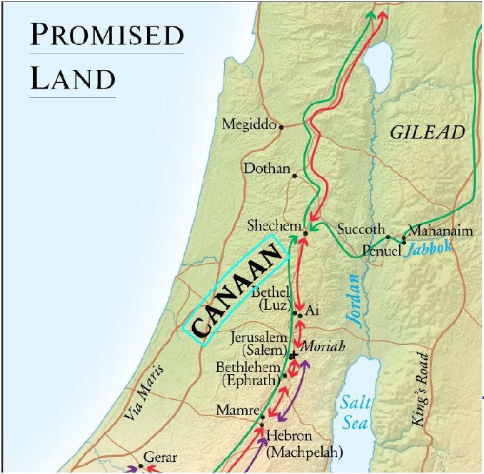 Map Of Promised Land Today