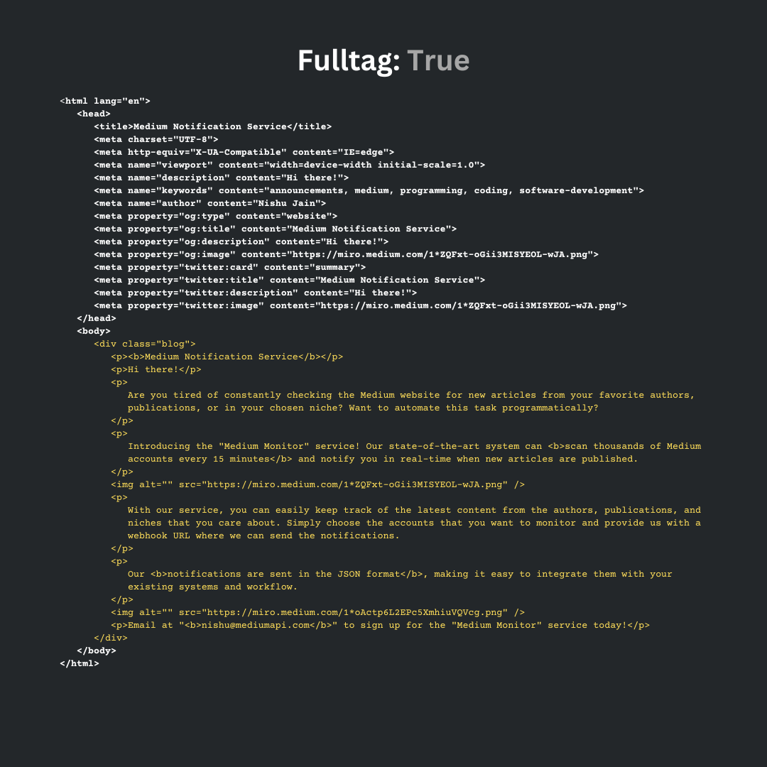 Convert Medium Articles to Plain HTML