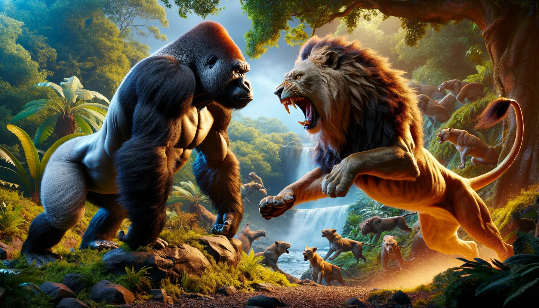 Lion Vs Gorilla Gallery