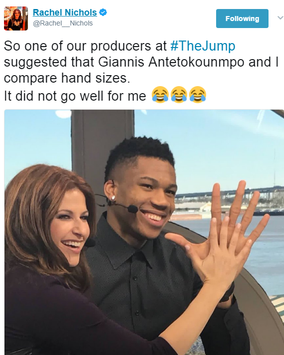 Giannis Compares Hands