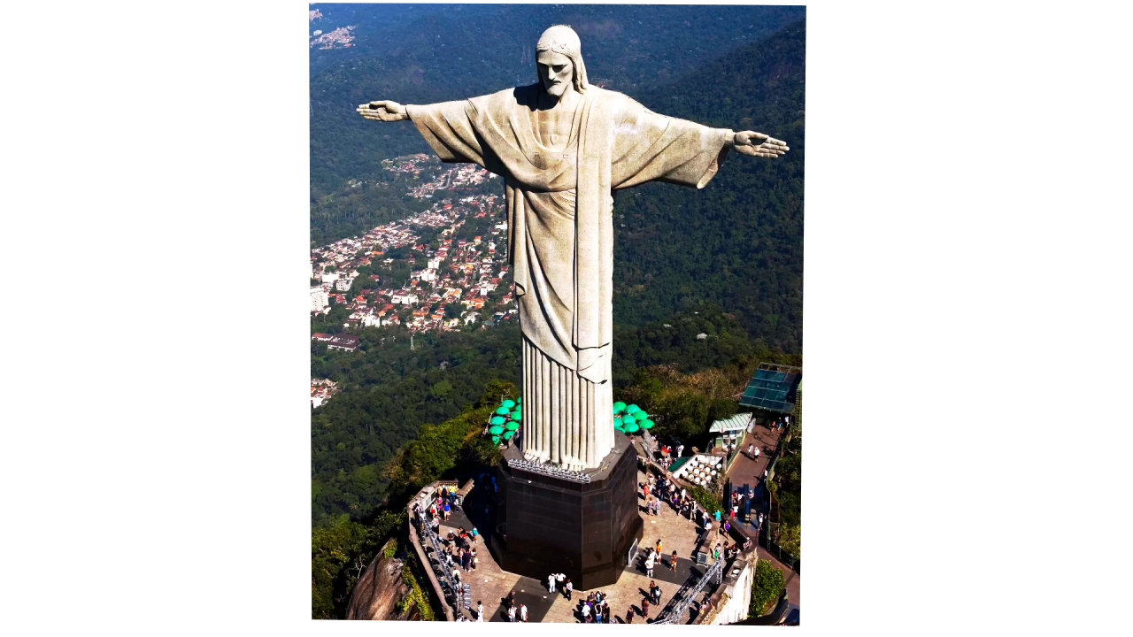 Christ The Redeemer Red White And Blue