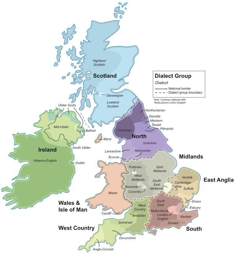 English Dialect Map Language