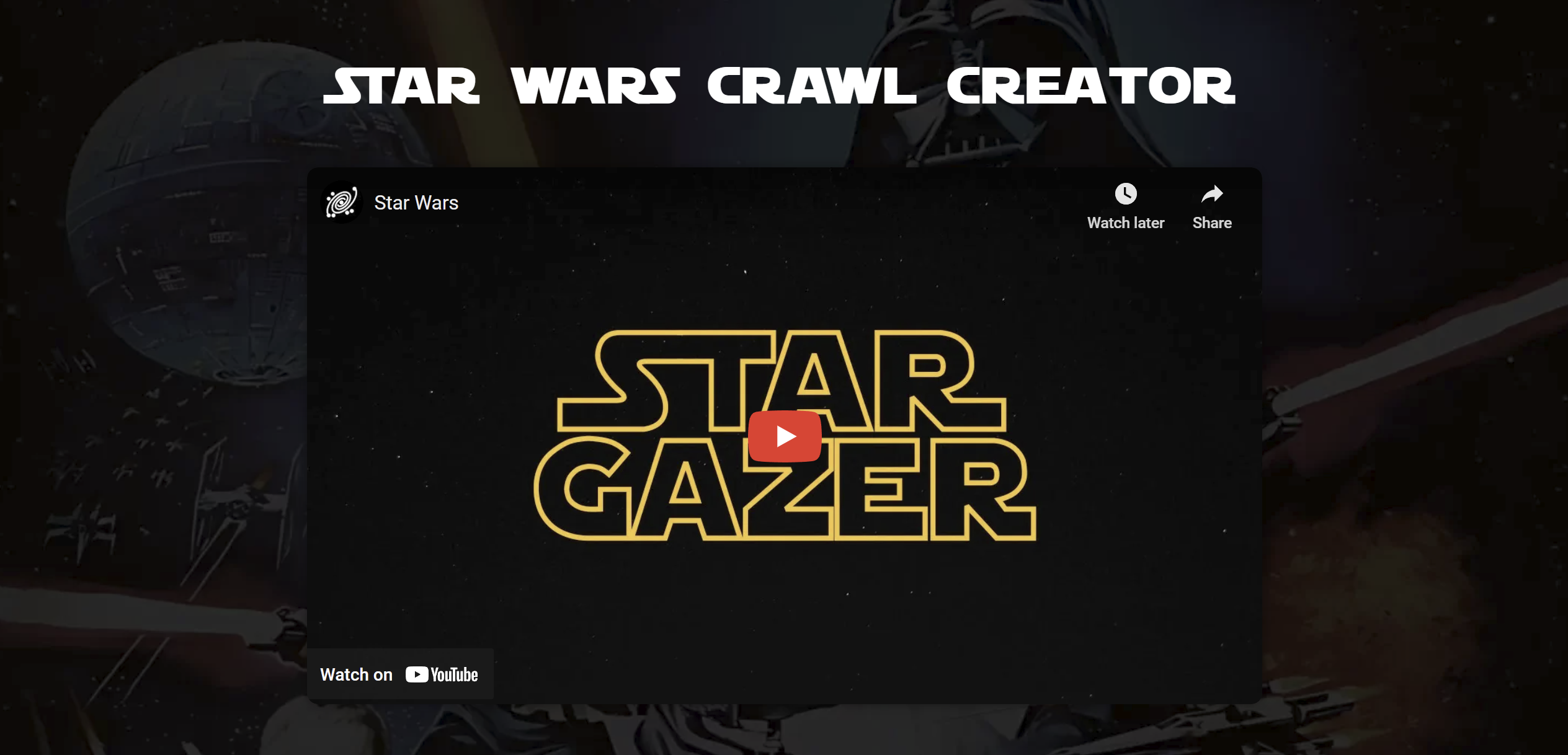Birthday Star Wars Scrolling Text React Star Wars Crawl Examples