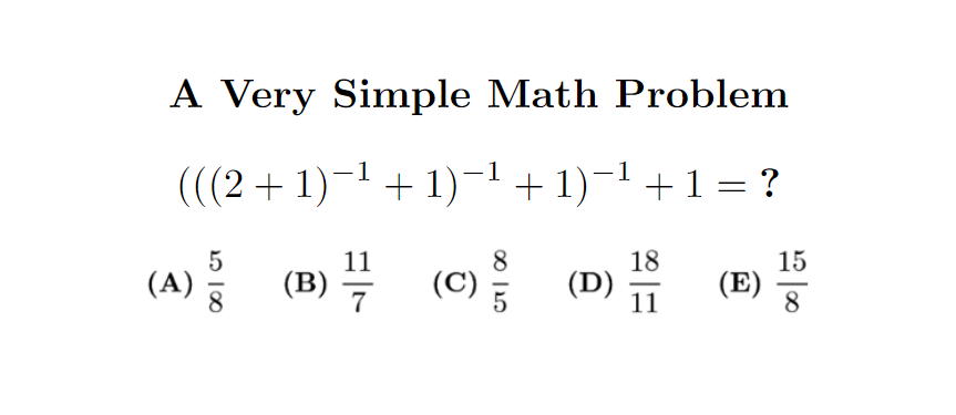 Simple Math Problems