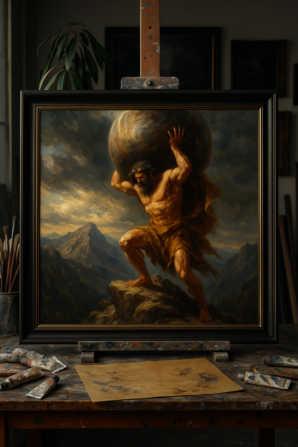 Atlas Mythology Painting