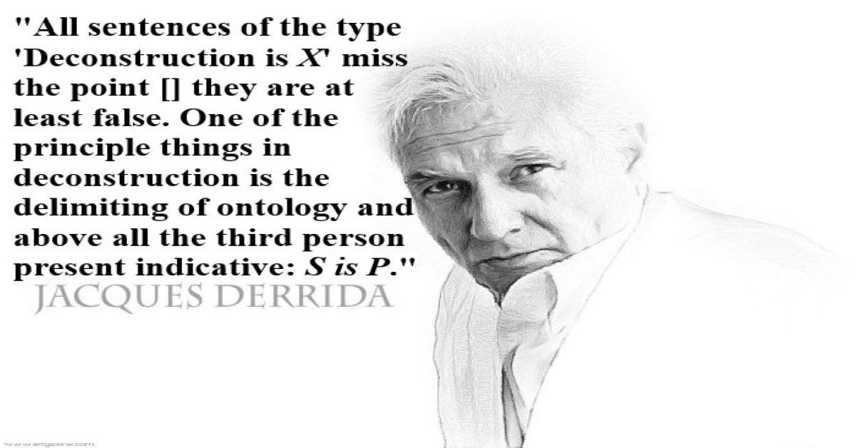 Jacques Derrida Deconstruction Theory