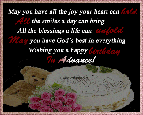 Early Birthday Greetings Advance Happy Birthday Wishes, Messages,