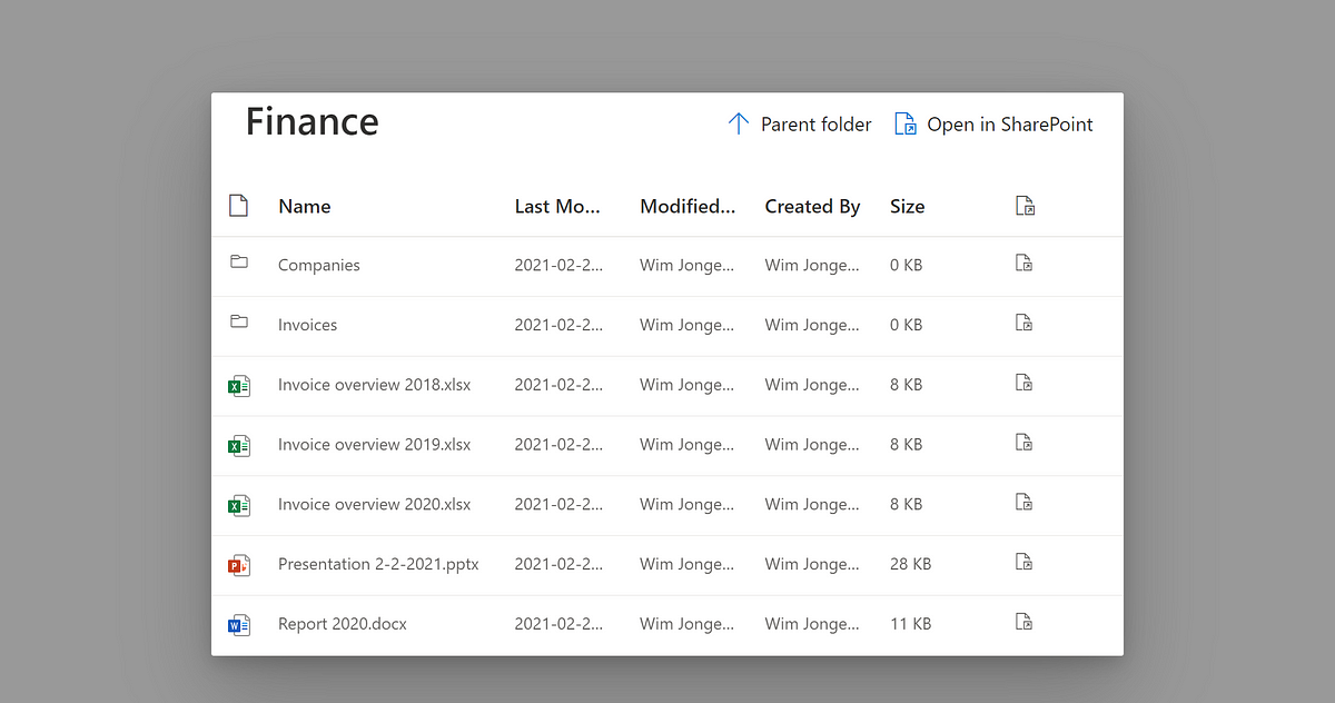 Create A Sharepoint File Picker In React With Microsoft Graph And Fluent Ui By Wim Jongeneel