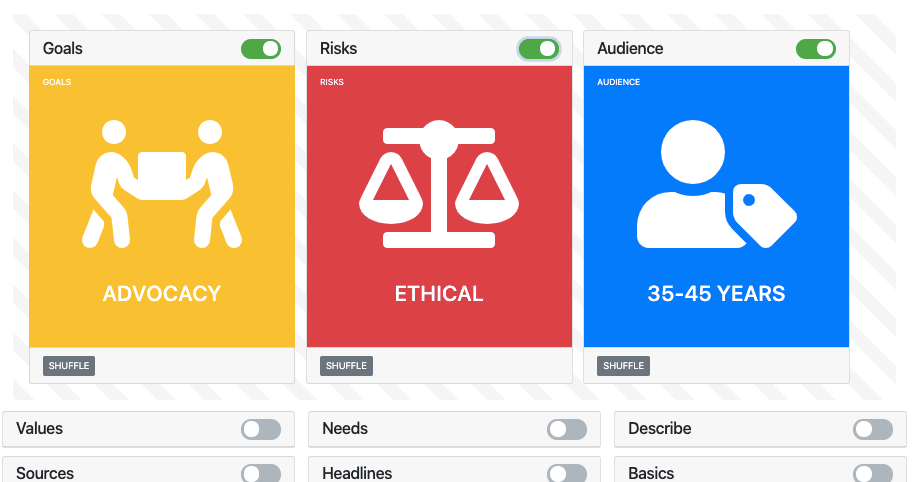Journalism.cards — Ideation for journalism. | by Andy Dickinson | Medium