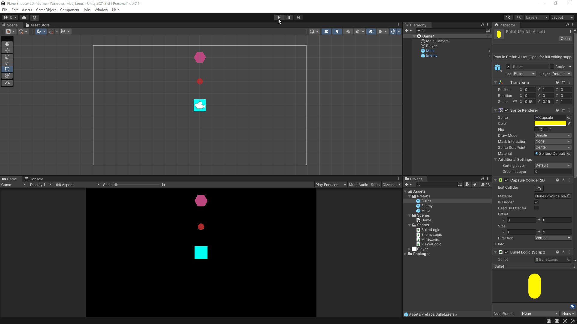 Day 31: Using OnTrigger and Rigidbody 2D to Destroy Game Objects | by David Hunter Thornton ...