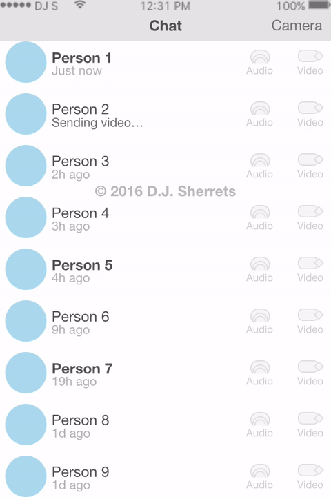 Show blue dot with text “Viewing now” on Snapchat’s Chat view for ease ...
