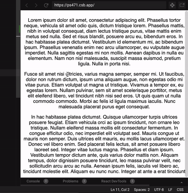 Build an On-hover Custom Scrollbar in React | by Harsh Kurra | Level Up Coding