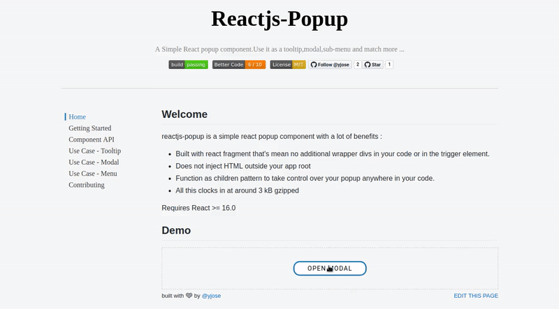 Introducing Reactjs Popup 🎉 3kb —react Popup Modals Tooltips And