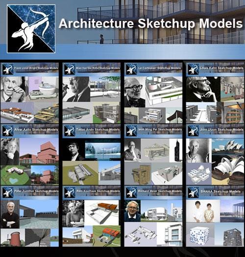 ★Total 107 Pritzker Architecture Sketchup 3D Models★ (Best Recommanded ...