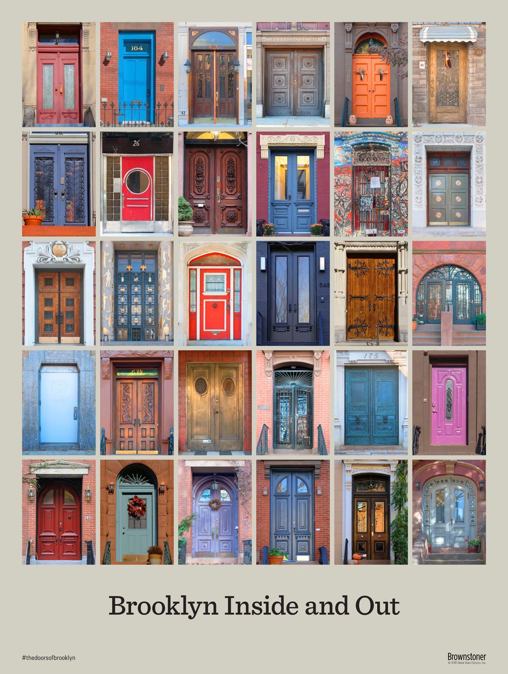 30 of Brooklyn’s Most Interesting Doors Make Up This Gorgeous Poster ...