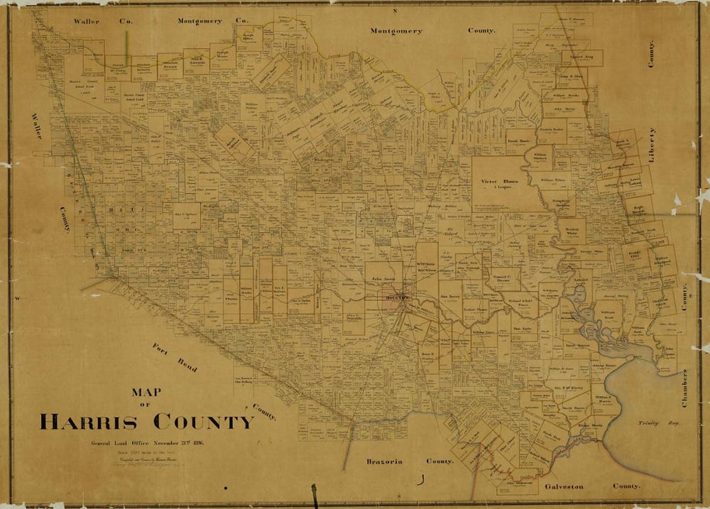 Mapping Texas: From Frontier to the Lone Star State — Map of Harris ...