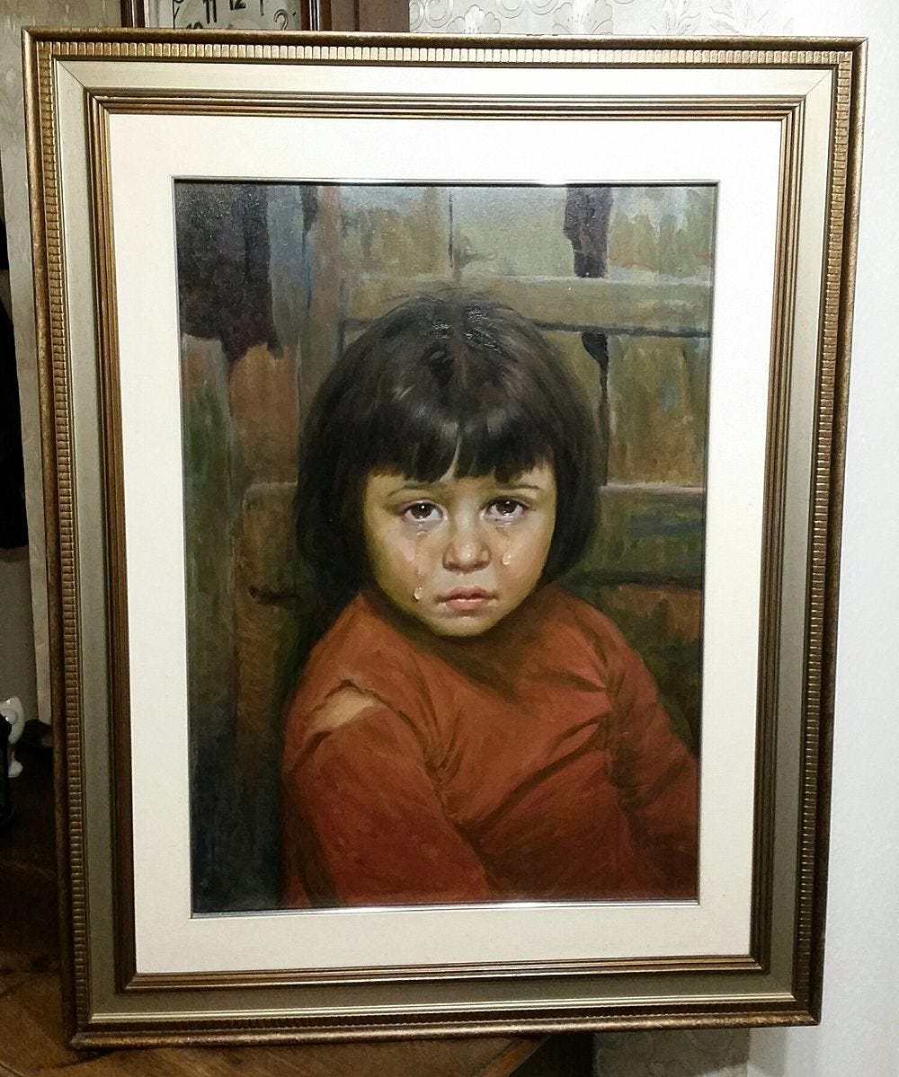 The Crying Boy painting .. Is it possible for a picture to be… | by ...