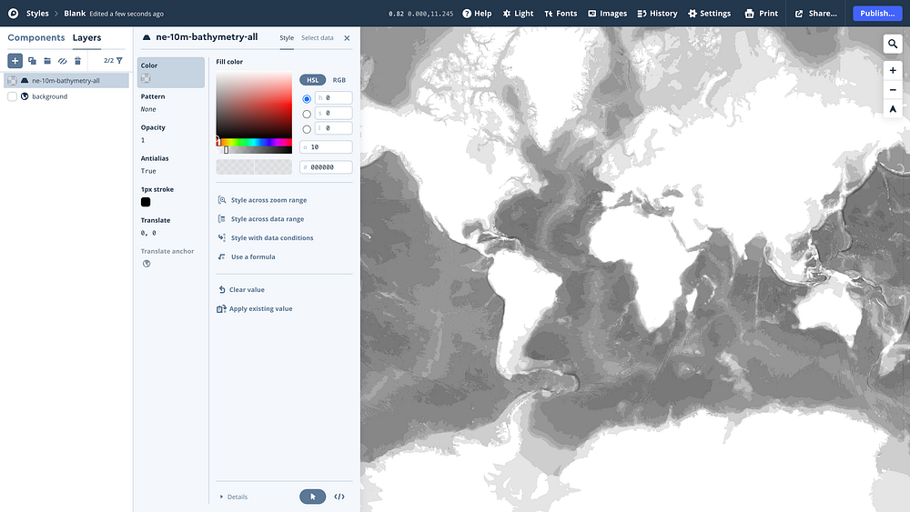 Styling Ocean Depth Data in Mapbox Studio | by Jan Zak | Nightingale | Medium