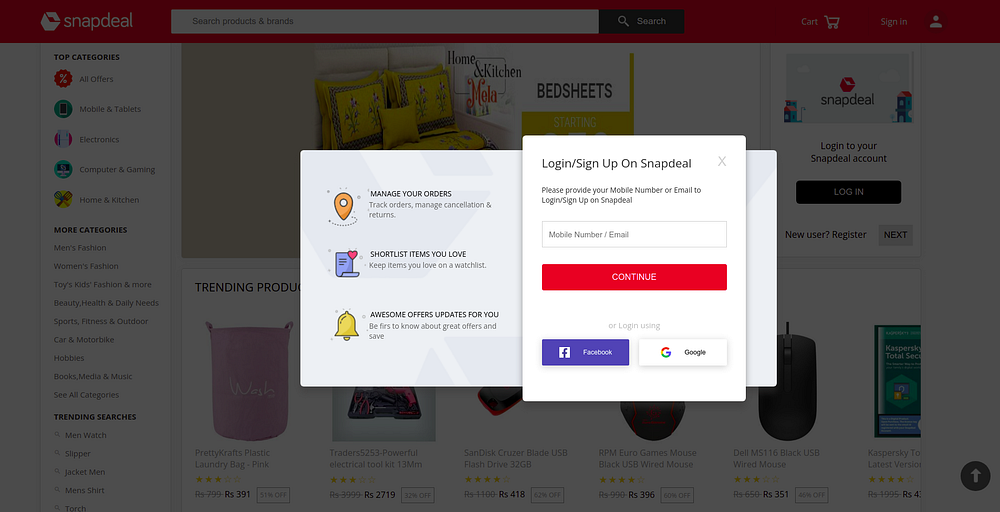 Visual clone of SnapDeal.com : Starting Journey as a Web Developer | by ...