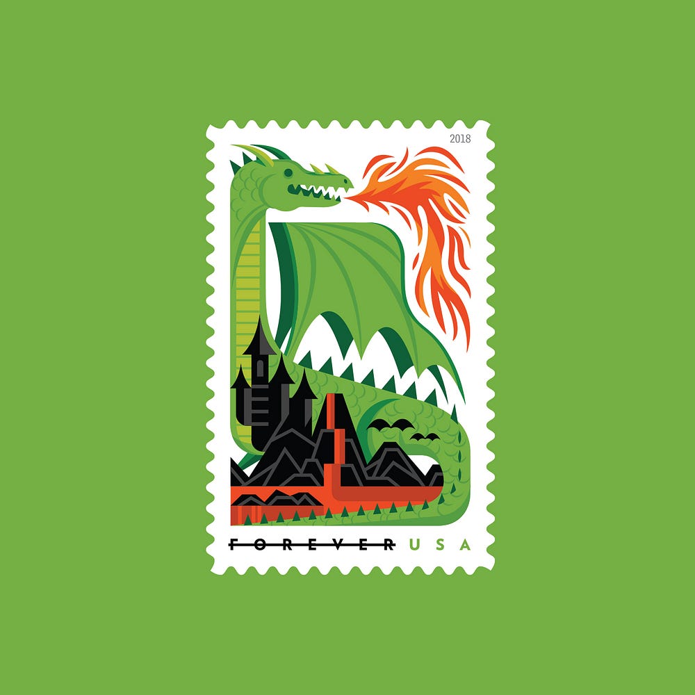 Designing With Dragons. Creating stamps and a pop-up book for… | by ...