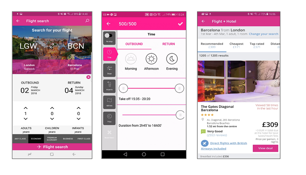 Expedia Last Minute App Solution. Stand alone mobile application for a ...
