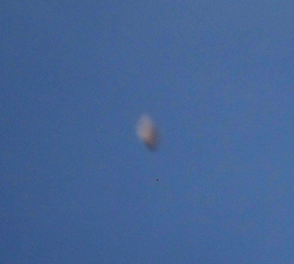 Large Ufo With Small Probe Captured By Johnmooner Chief Oct 2022