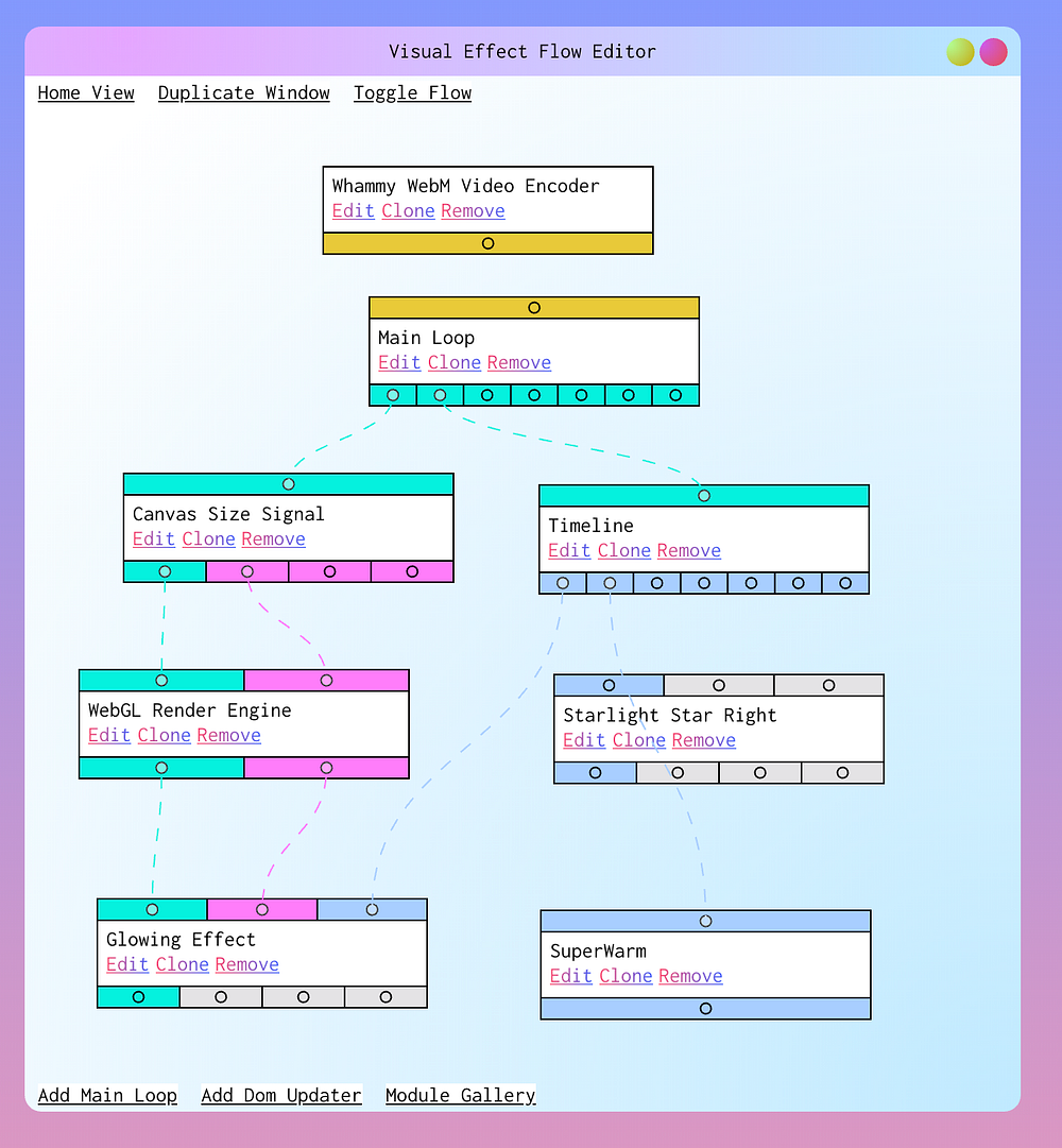 My Little Toy, a Flow Based Coding Platform for WebGL using Vue.js and Three.js. #effectnode ...