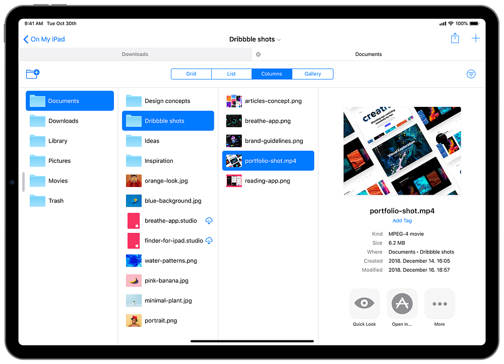 Finder for iPad Concept - Muzli - Design Inspiration
