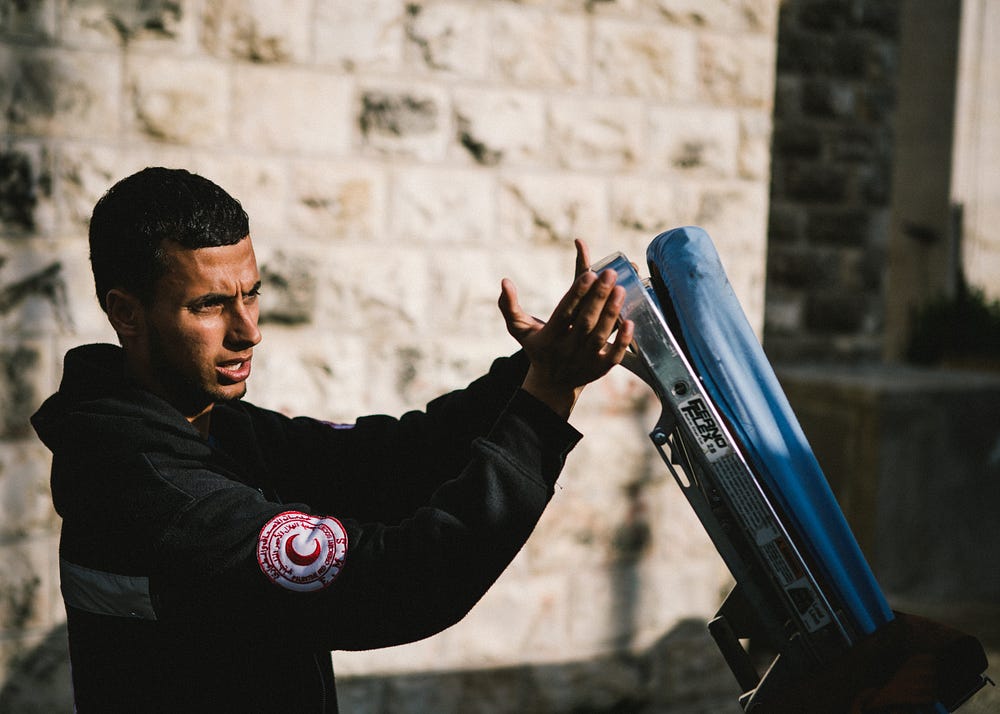 Palestinian Red Crescent. by Josh Zimber | by Josh Zimber | Medium