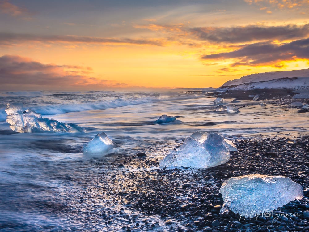 Sunset on Diamond Beach. I am tired. So tired I don’t want to… | by ...