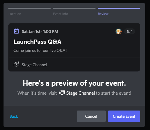 Using Discord Scheduled Events with LaunchPass | by Luke | LaunchPass ...