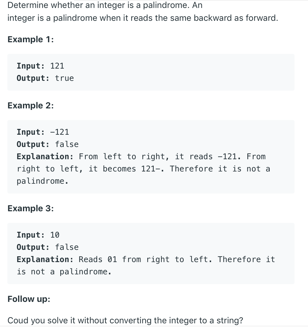 LeetCode Problems#9. Palindrome Number | by Evan Hung | Medium